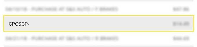 What is CPC/SCP # charge on my statement?