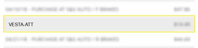 What is VESTA *AT&T charge on my statement?